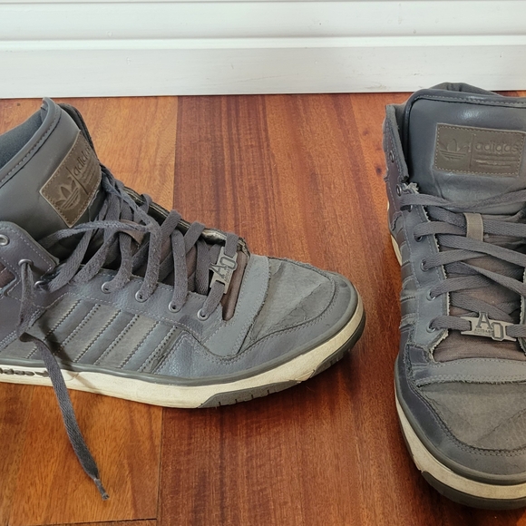 adidas | Shoes | Adidas Mens Gray Hightop Sneakers | Poshmark